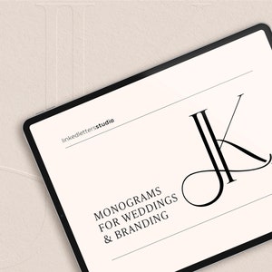 JK | Contemporary Wedding Monogram, Modern Monogram, Wedding Initials ...