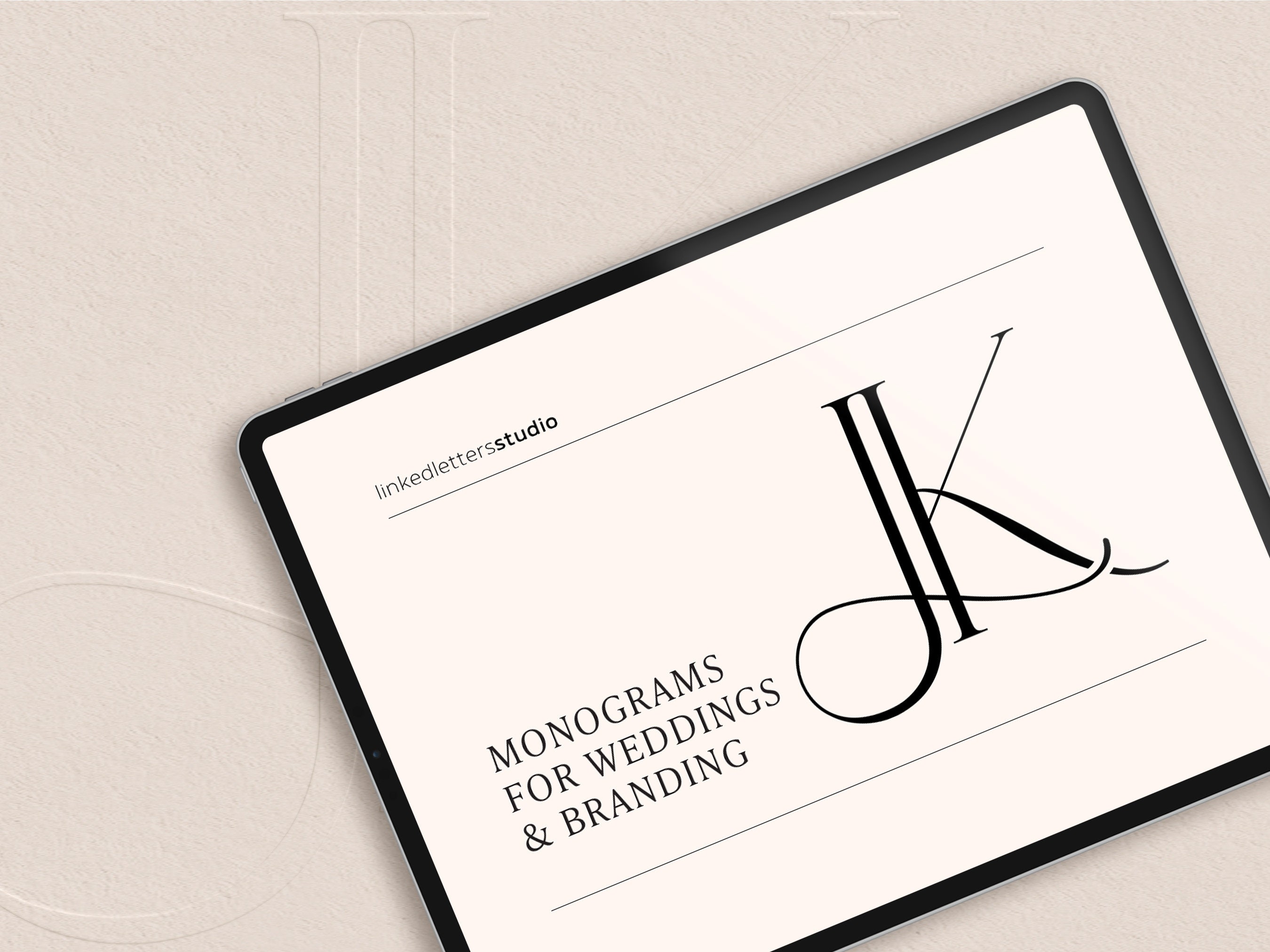 JK | Contemporary Wedding Monogram, Modern Monogram, Wedding Initials ...