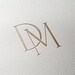 DM | Contemporary Wedding Monogram, Modern Monogram, Wedding Initials ...