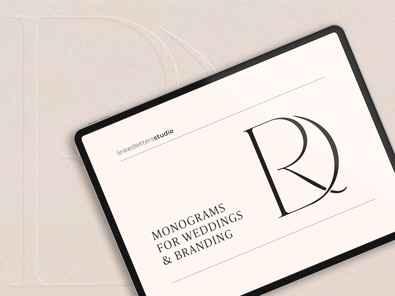 Contemporary Wedding Monogram, Modern Monogram, Wedding Initials ...