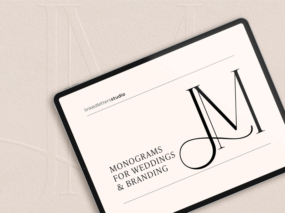 Contemporary Wedding Monogram, Modern Monogram, Wedding Initials ...