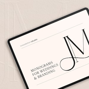 Contemporary Wedding Monogram, Modern Monogram, Wedding Initials ...