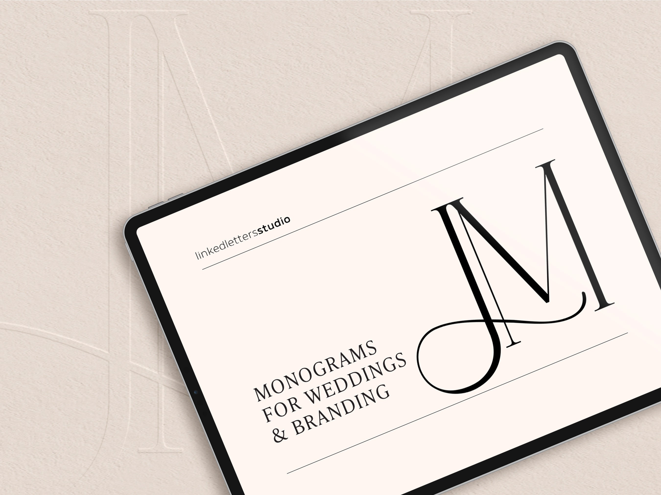 Contemporary Wedding Monogram, Modern Monogram, Wedding Initials ...