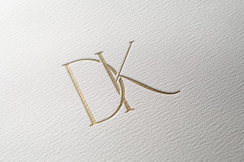 DK | Contemporary Wedding Monogram, Modern Monogram, Wedding Initials ...