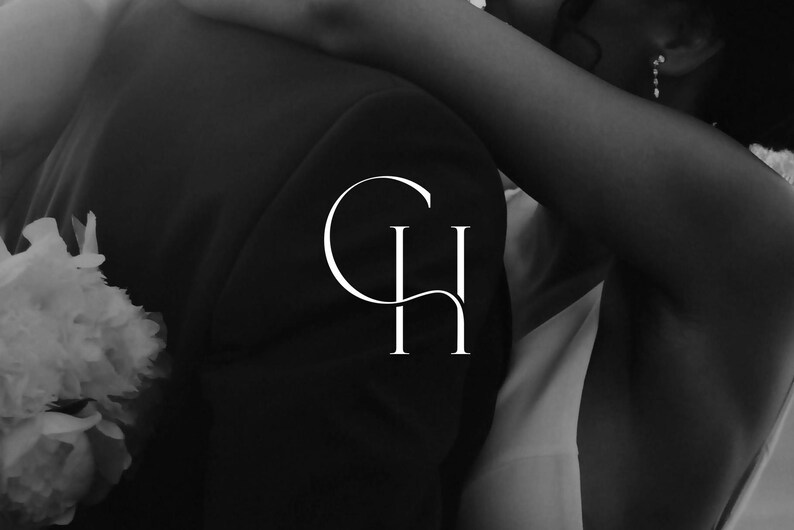 CH | Contemporary Wedding Monogram, Modern Monogram, Wedding Initials ...