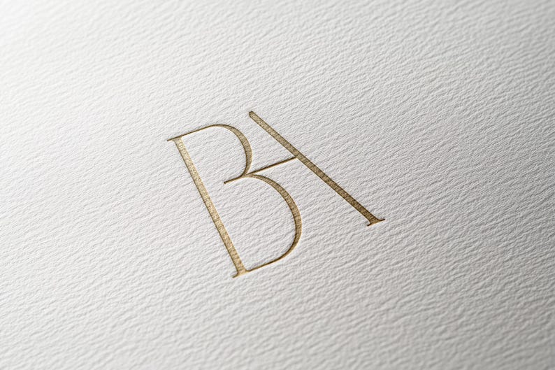 BA | Contemporary Wedding Monogram, Modern Monogram, Wedding Initials ...