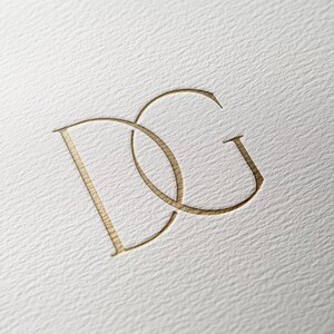 DG | Contemporary Wedding Monogram, Modern Monogram, Wedding Initials ...