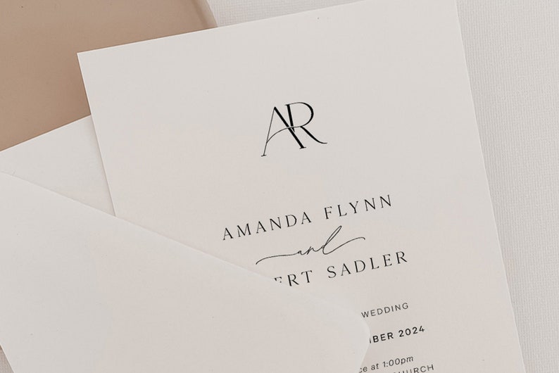 AR | Contemporary Wedding Monogram, Modern Monogram, Wedding Initials ...