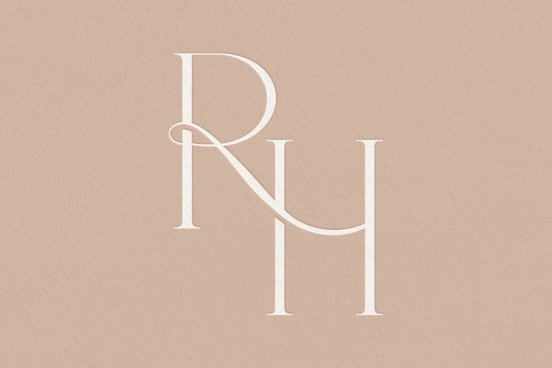RH | Contemporary Wedding Monogram, Modern Monogram, Wedding Initials ...