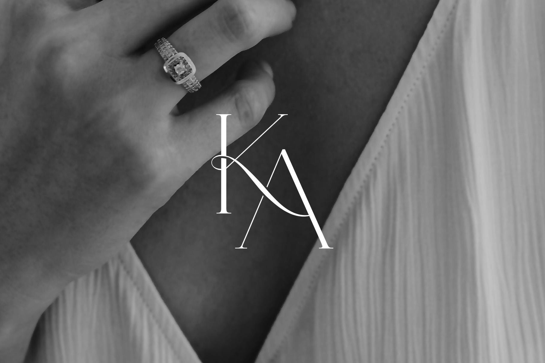 KA - Contemporary Wedding Monogram, Modern Monogram, Wedding Initials ...