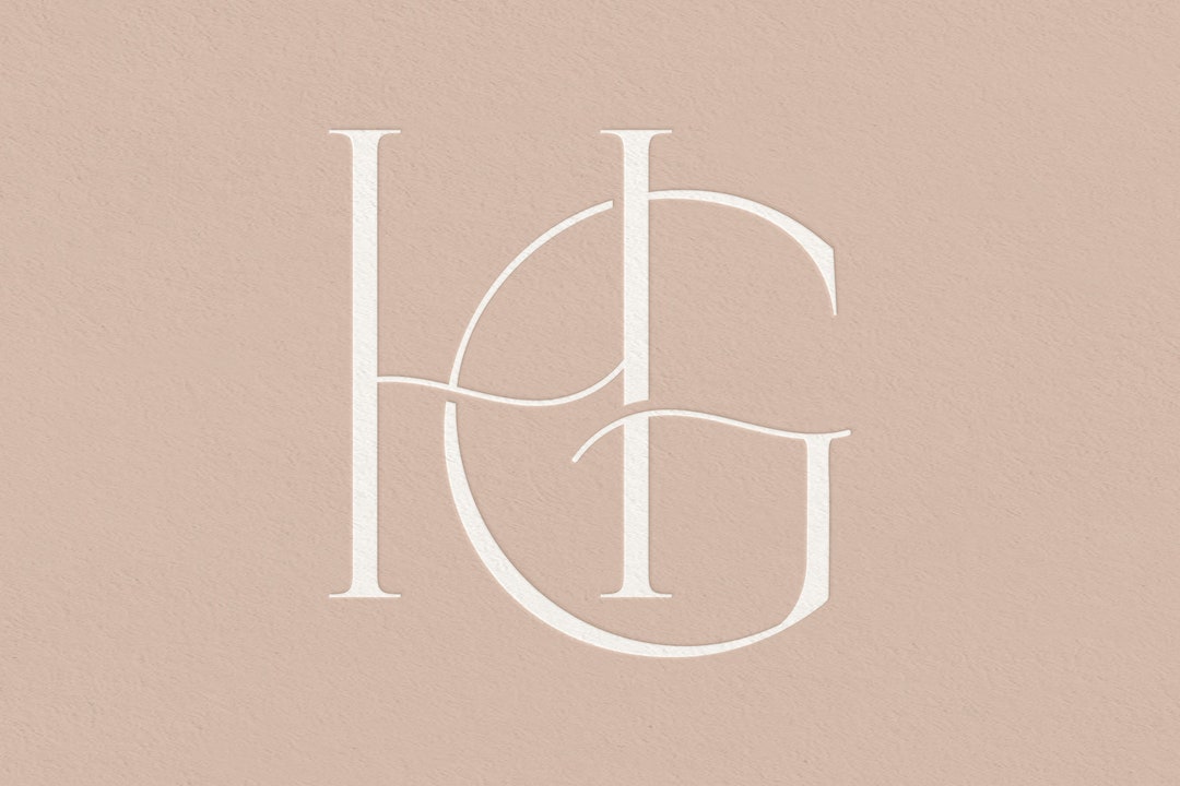 HG | Contemporary Wedding Monogram, Modern Monogram, Wedding Initials ...