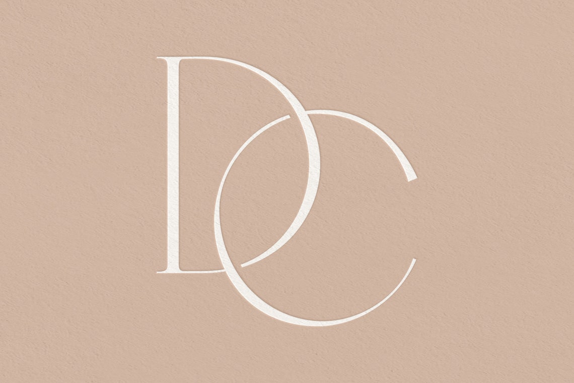 DC | Contemporary Wedding Monogram, Modern Monogram, Wedding Initials ...