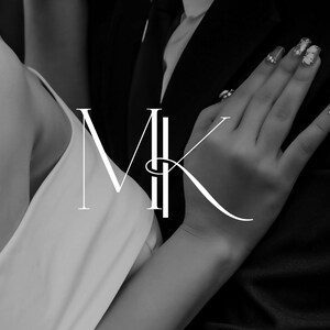 Contemporary Wedding Monogram, Modern Monogram, Wedding Initials ...