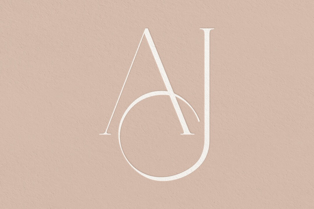 Contemporary Wedding Monogram, Modern Monogram, Wedding Initials ...
