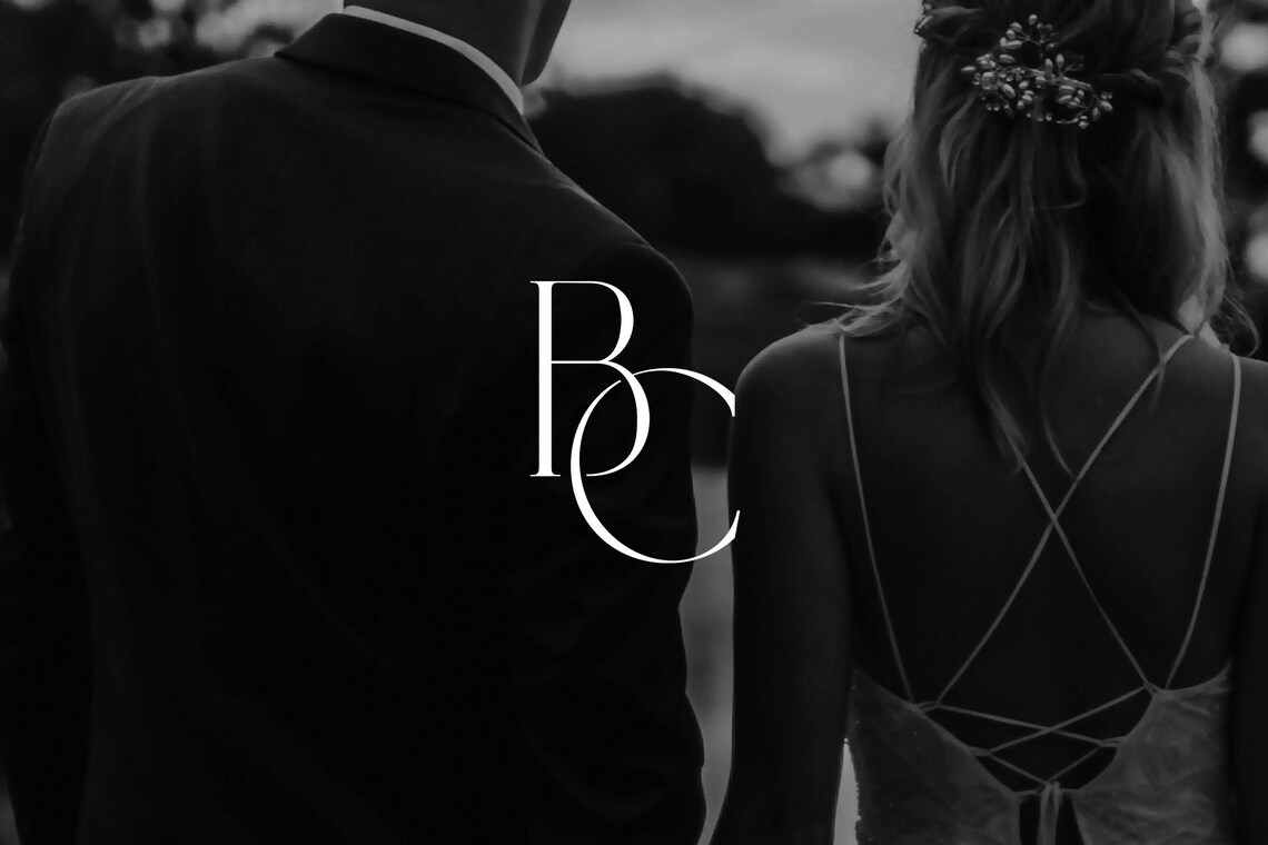BC | Contemporary Wedding Monogram, Modern Monogram, Wedding Initials ...