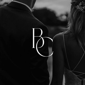 BC | Contemporary Wedding Monogram, Modern Monogram, Wedding Initials ...