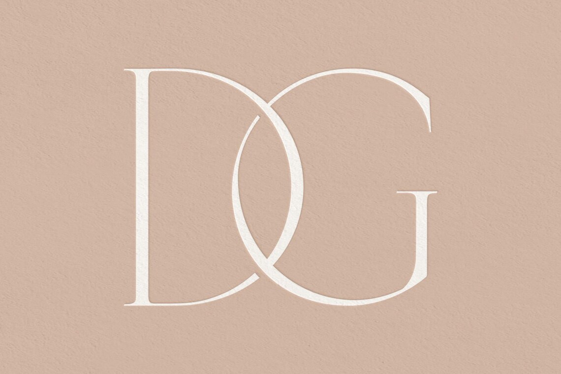 DG Contemporary Wedding Monogram, Modern Monogram, Wedding Initials ...