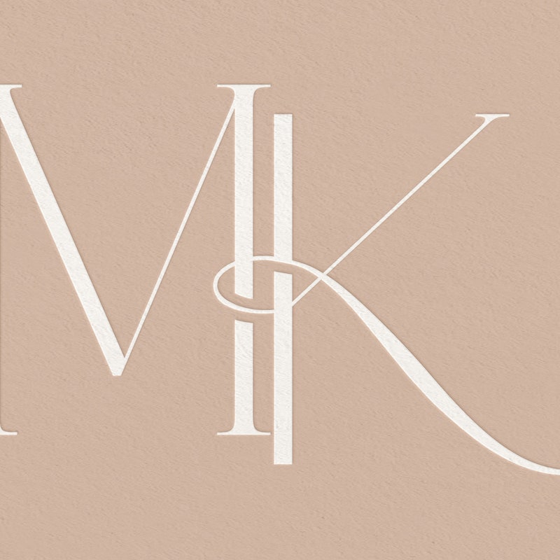 Mk Wedding Logo - Etsy