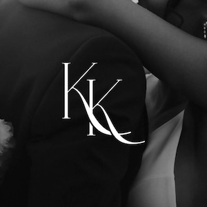 KK | Contemporary Wedding Monogram, Modern Monogram, Wedding Initials ...