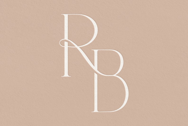 RB | Contemporary Wedding Monogram, Modern Monogram, Wedding Initials ...