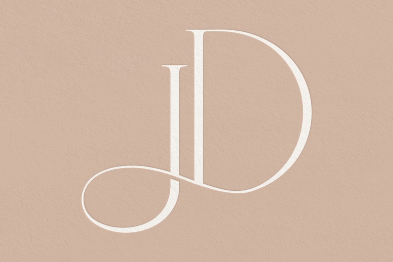 JD | Contemporary Wedding Monogram, Modern Monogram, Wedding Initials ...