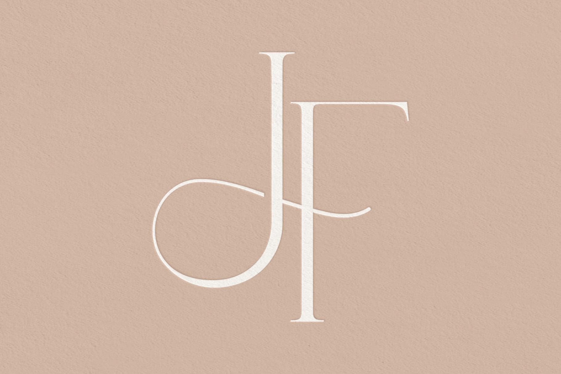 JF Contemporary Wedding Monogram, Modern Monogram, Wedding Initials ...