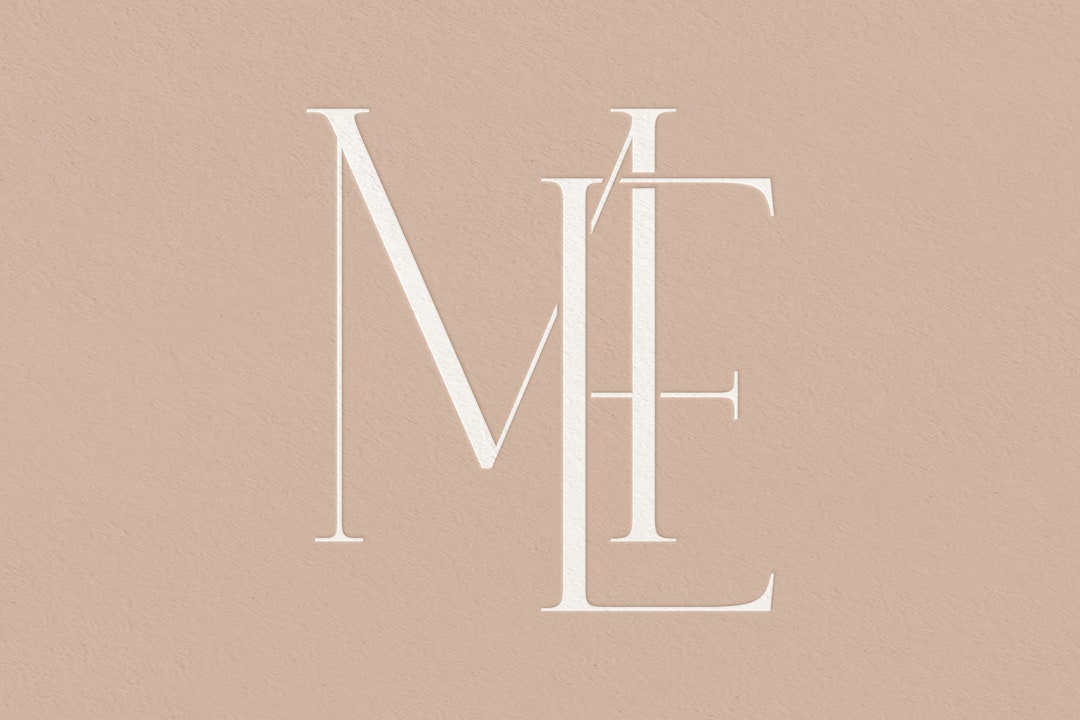 ME | Contemporary Wedding Monogram, Modern Monogram, Wedding Initials ...