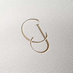 CJ | Contemporary Wedding Monogram, Modern Monogram, Wedding Initials ...