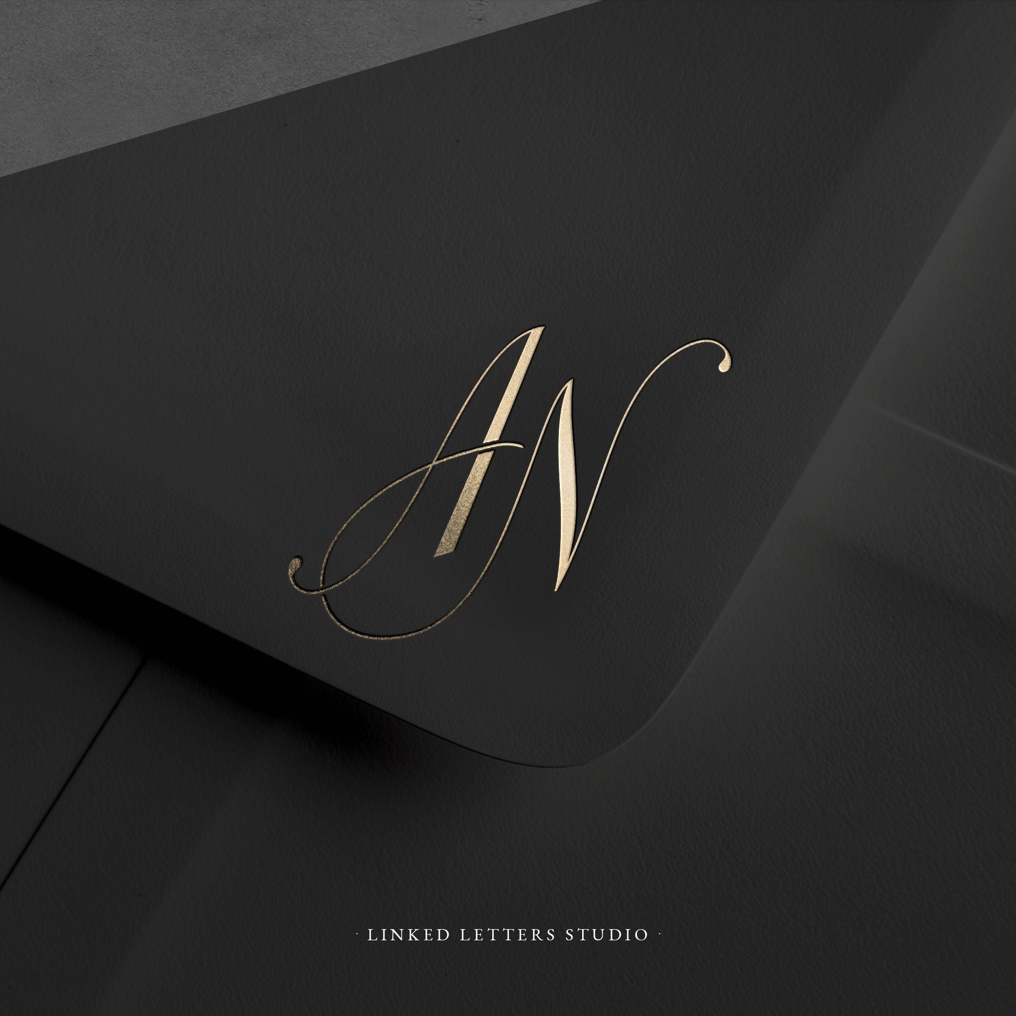 Elegance - Semi Custom Wedding Monogram, Modern Monogram, Wedding ...