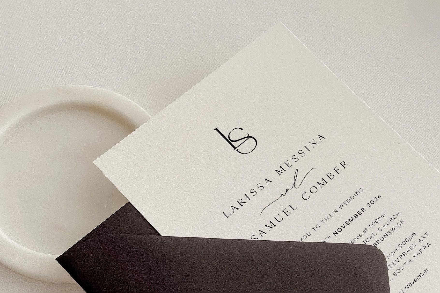 LS | Contemporary Wedding Monogram, Modern Monogram, Wedding Initials ...