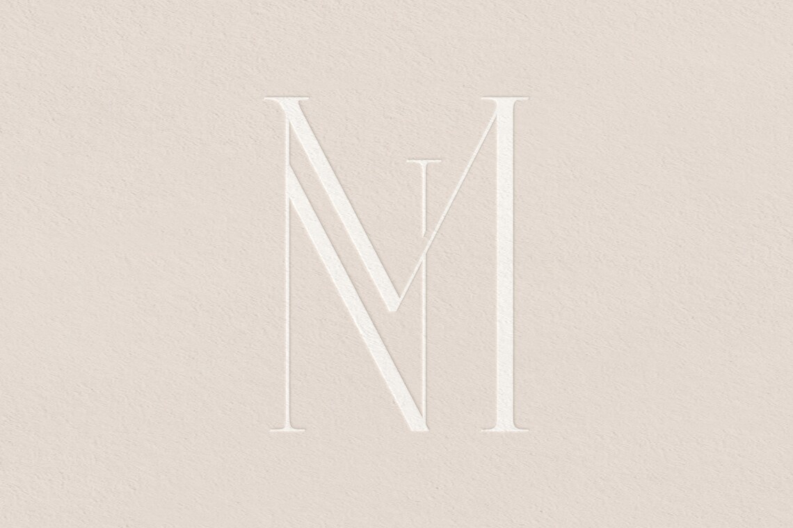 MN | Contemporary Wedding Monogram, Modern Monogram, Wedding Initials ...