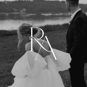 RA | Contemporary Wedding Monogram, Modern Monogram, Wedding Initials ...