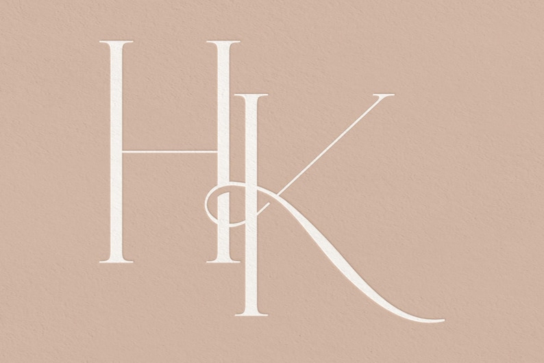 Contemporary Wedding Monogram, Modern Monogram, Wedding Initials ...