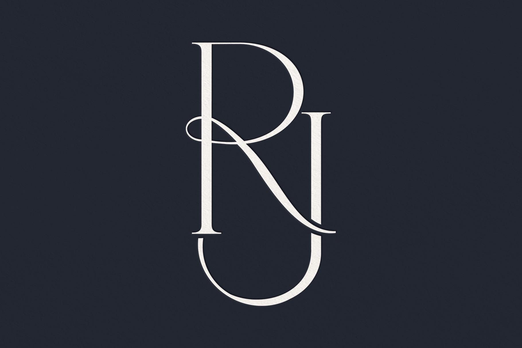 RJ | Contemporary Wedding Monogram, Modern Monogram, Wedding Initials ...