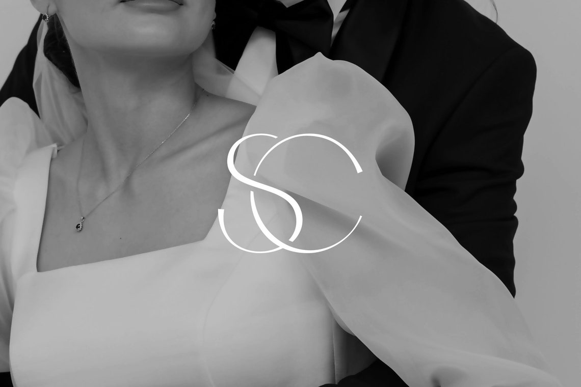 SC | Contemporary Wedding Monogram, Modern Monogram, Wedding Initials ...