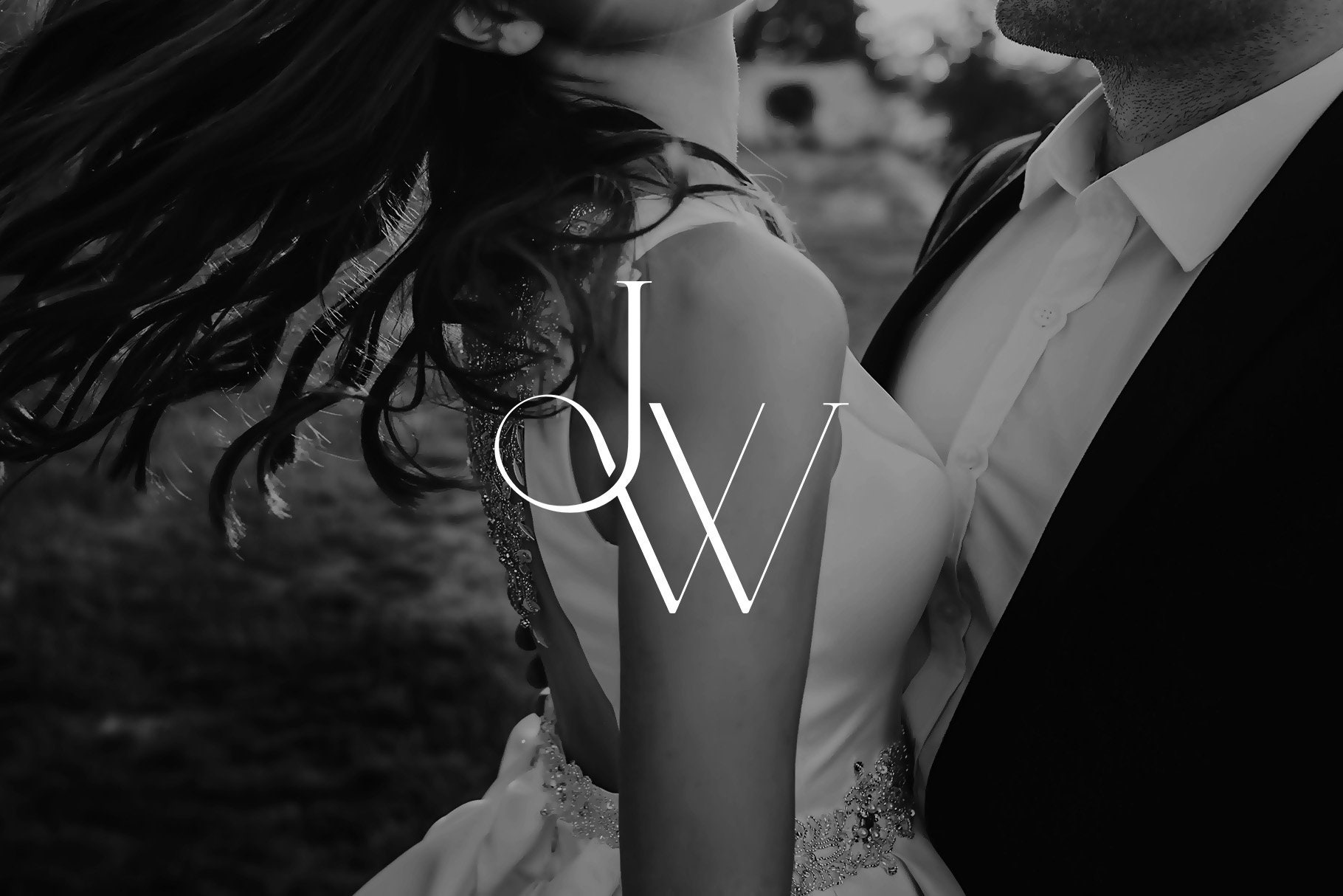 JW | Contemporary Wedding Monogram, Modern Monogram, Wedding Initials ...