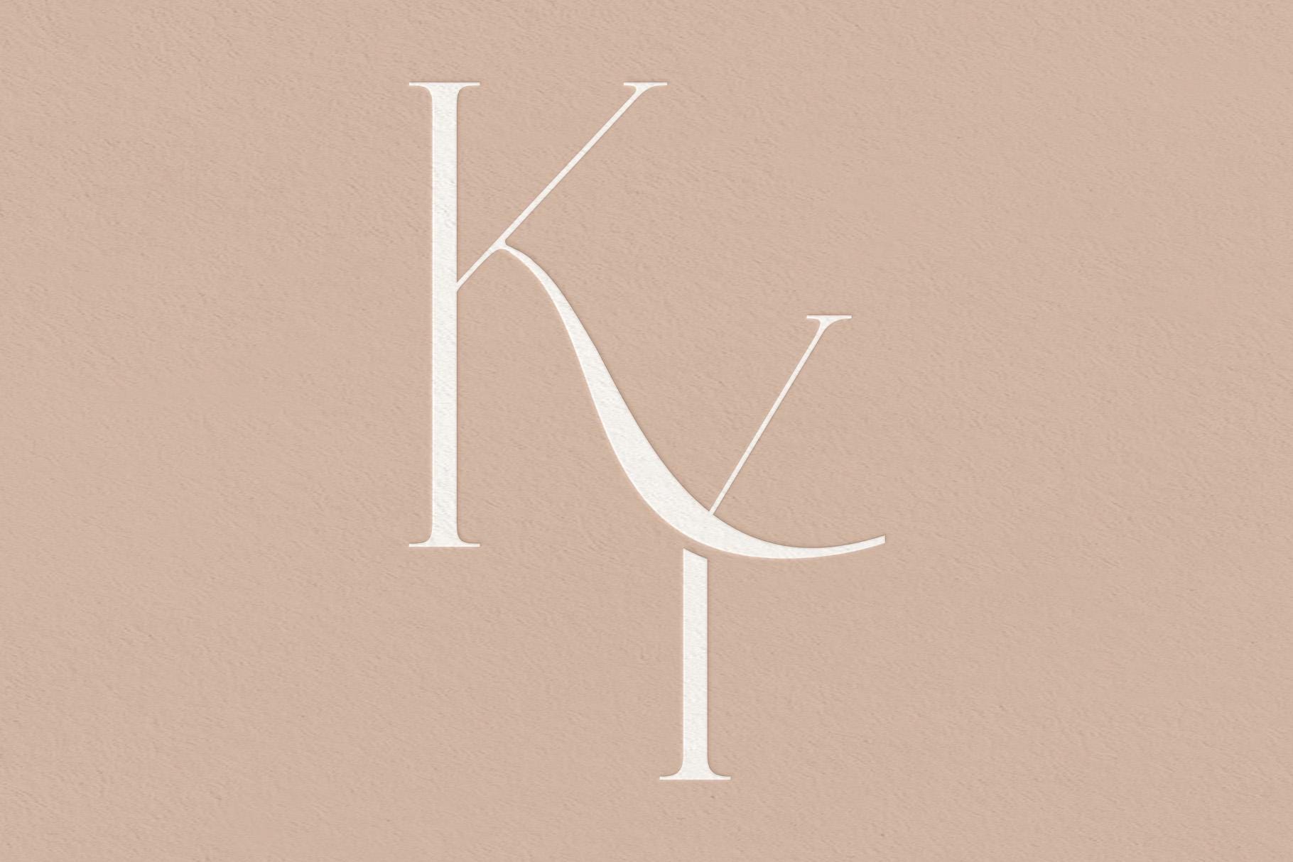 KY | Contemporary Wedding Monogram, Modern Monogram, Wedding Initials ...