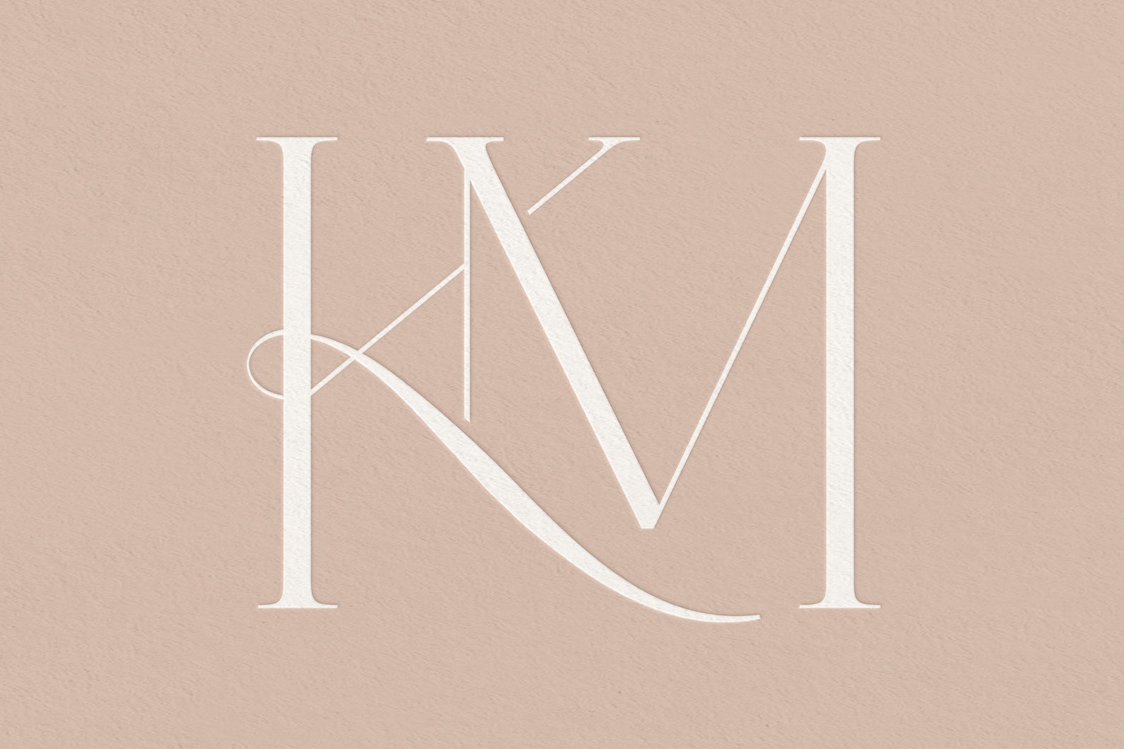 KM | Contemporary Wedding Monogram, Modern Monogram, Wedding Initials ...