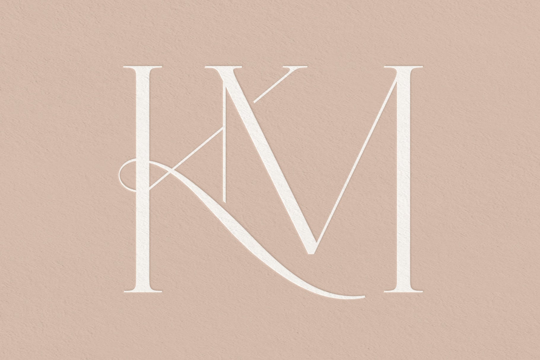 KM | Contemporary Wedding Monogram, Modern Monogram, Wedding Initials ...