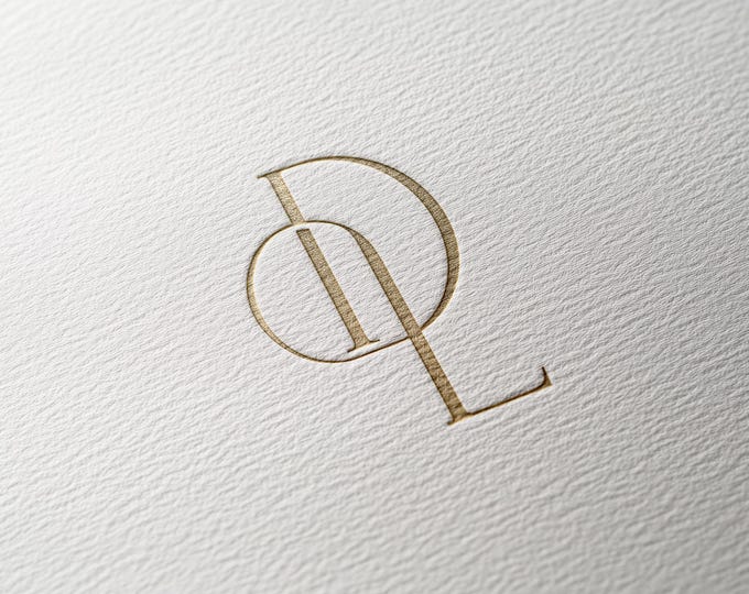 Custom Interlocking DL LD Wedding Monogram Logo Printable Digital ...
