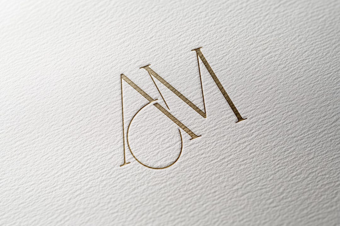 AM | Contemporary Wedding Monogram, Modern Monogram, Wedding Initials ...