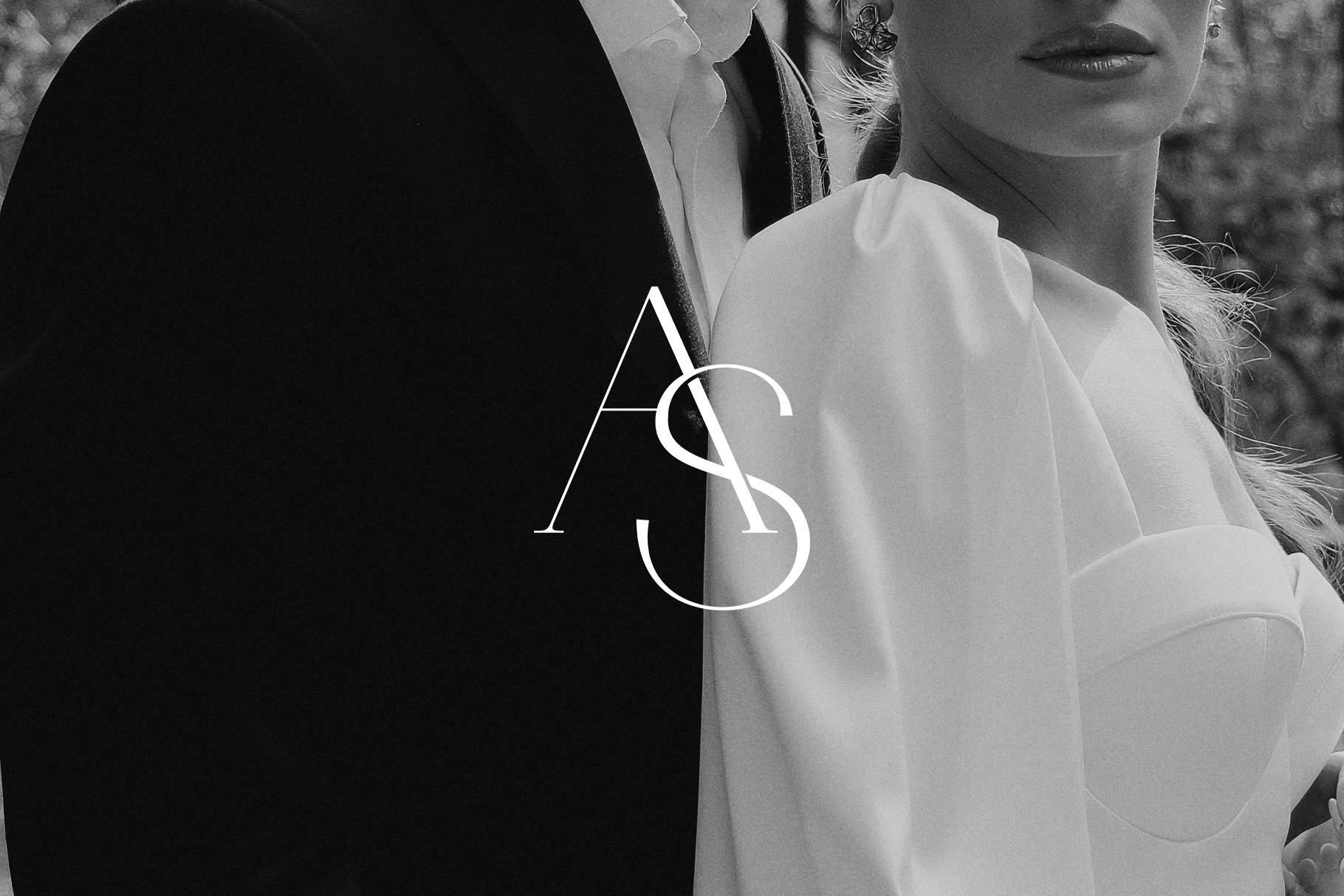 AS | Contemporary Wedding Monogram, Modern Monogram, Wedding Initials ...
