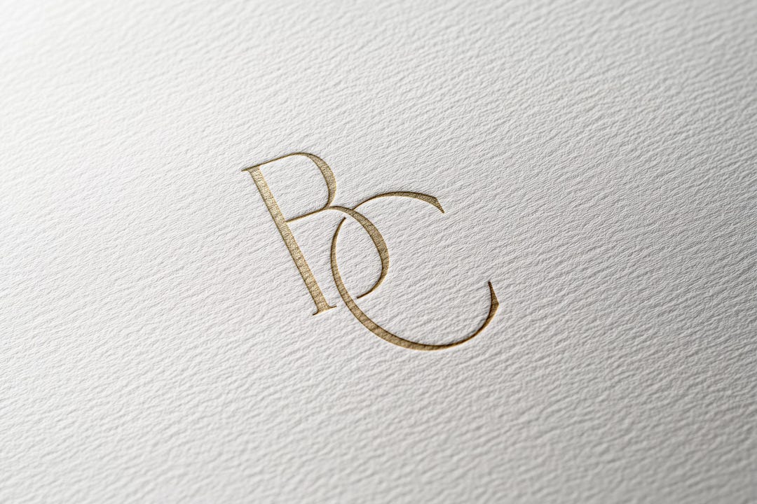 BC | Contemporary Wedding Monogram, Modern Monogram, Wedding Initials ...