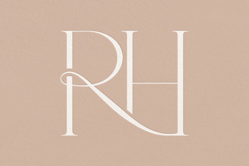 RH | Contemporary Wedding Monogram, Modern Monogram, Wedding Initials ...
