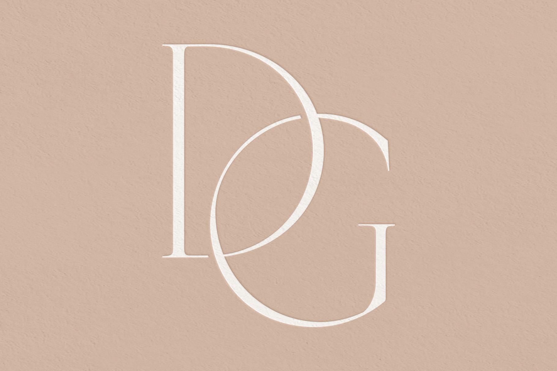 DG Contemporary Wedding Monogram, Modern Monogram, Wedding Initials ...