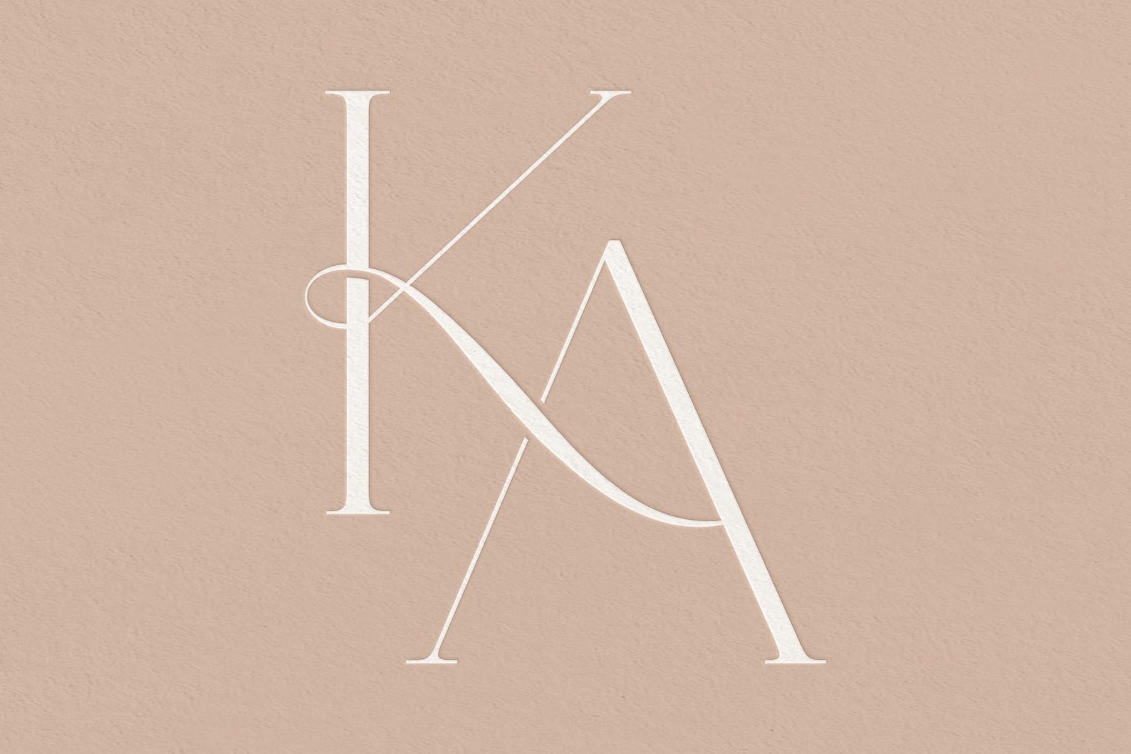 KA - Contemporary Wedding Monogram, Modern Monogram, Wedding Initials ...