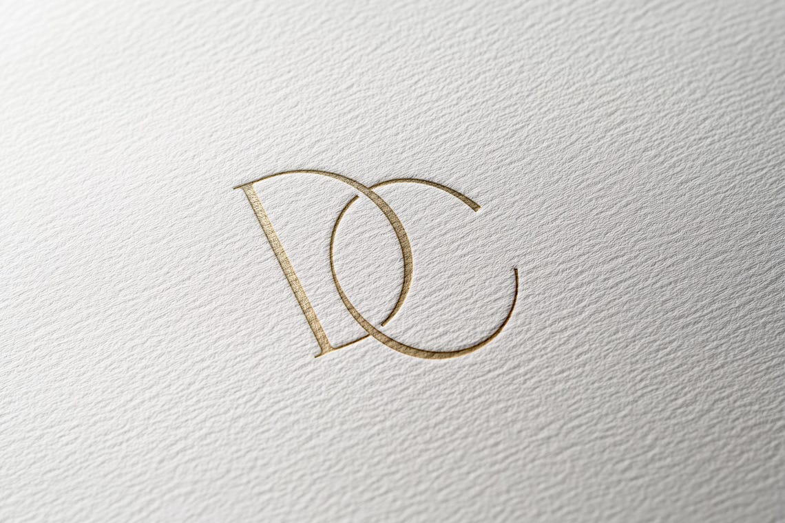 DC | Contemporary Wedding Monogram, Modern Monogram, Wedding Initials ...