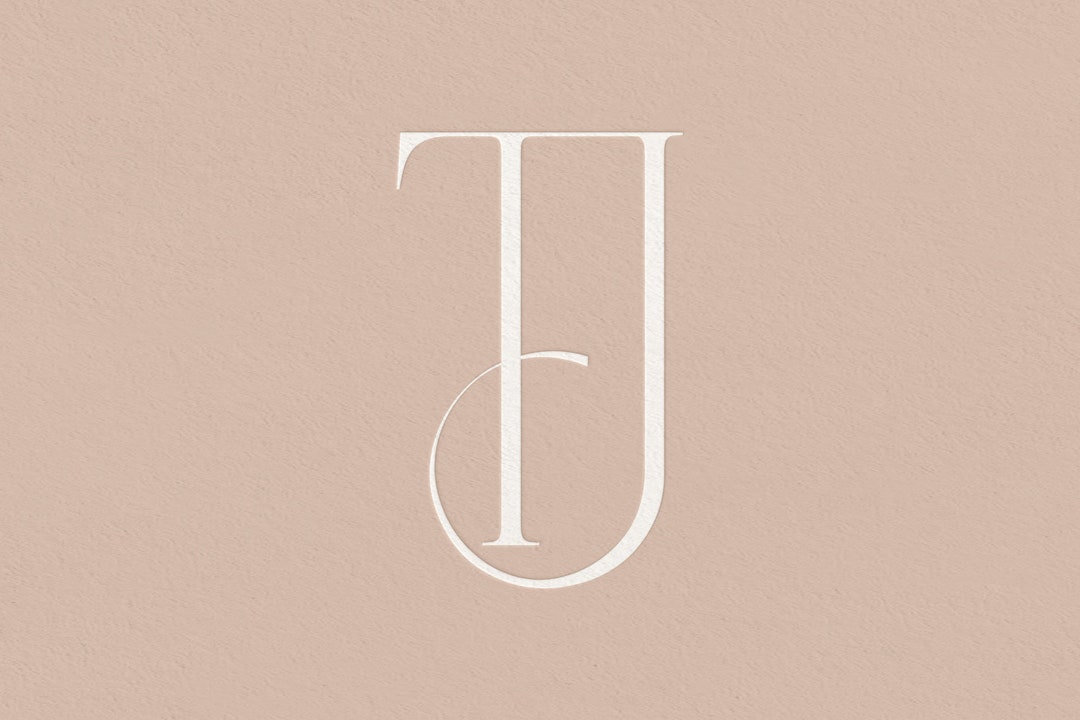 TJ | Contemporary Wedding Monogram, Modern Monogram, Wedding Initials ...