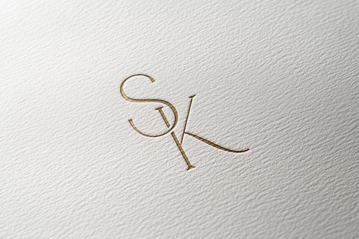 SK | Contemporary Wedding Monogram, Modern Monogram, Wedding Initials ...