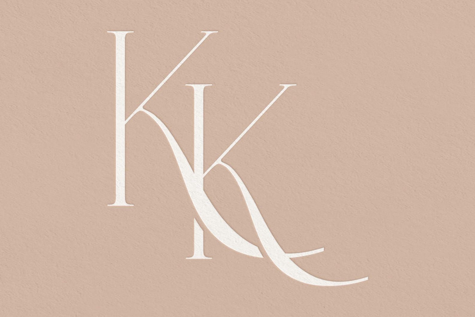 KK | Contemporary Wedding Monogram, Modern Monogram, Wedding Initials ...